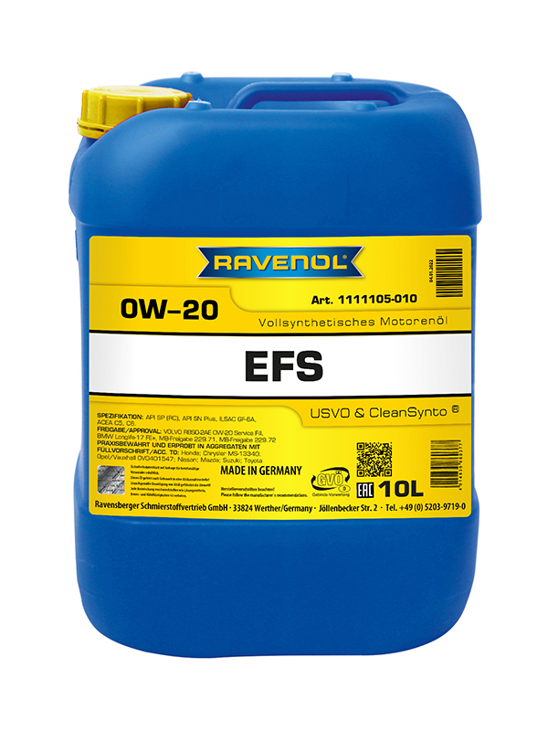 RAVENOL EFS EcoFullSynth. SAE 0W-20 | RAVENOL