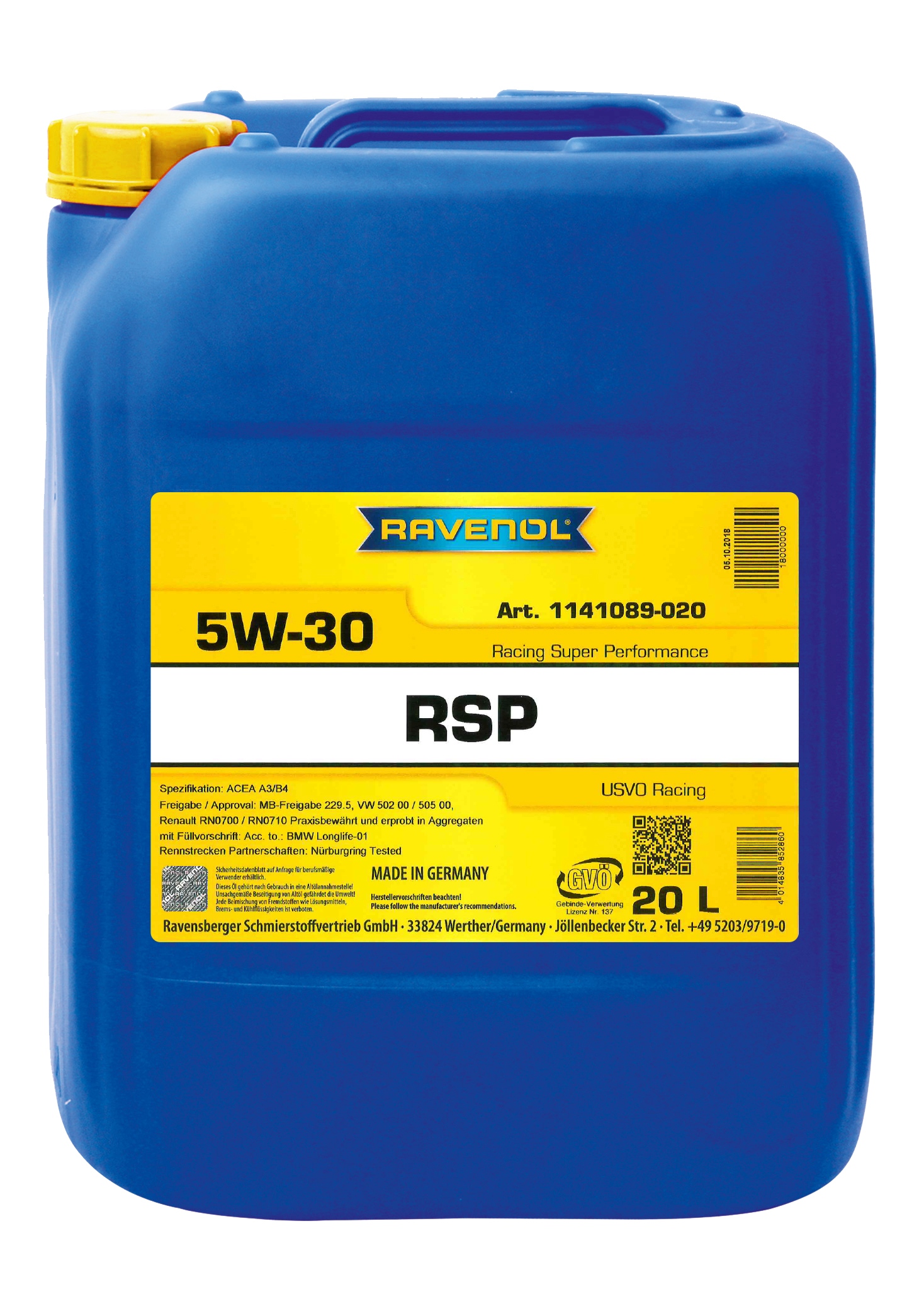 RAVENOL RSP Racing Super Performance SAE 5W-30 | RAVENOL