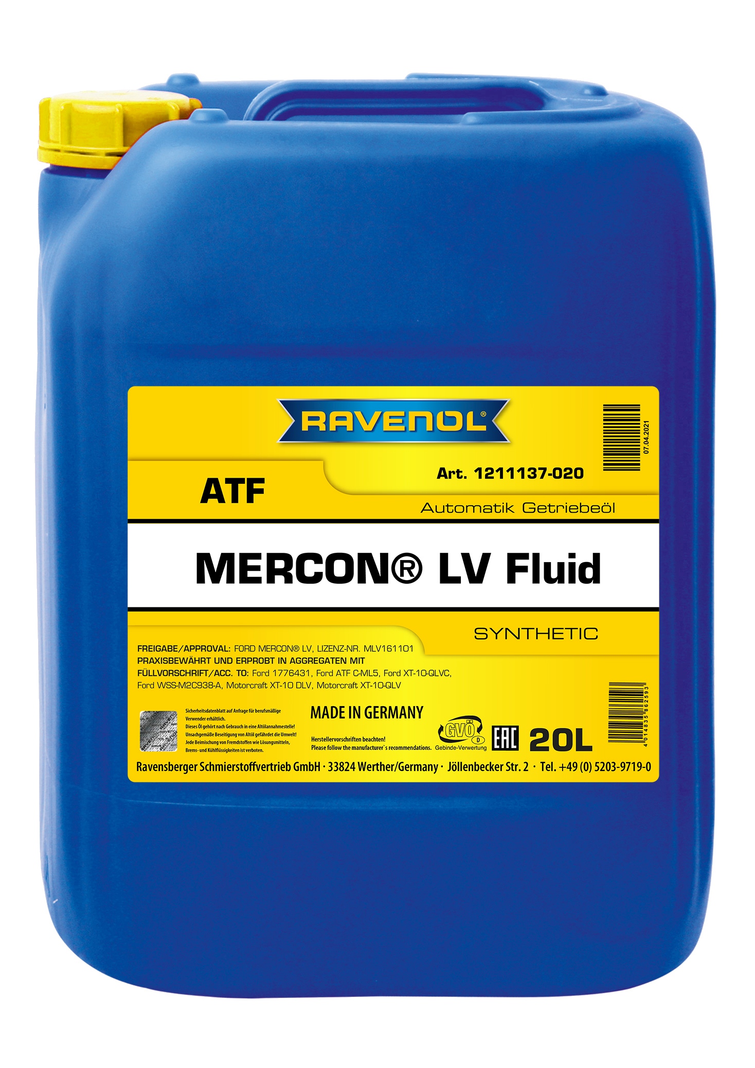 RAVENOL ATF MERCON® LV Fluid | RAVENOL