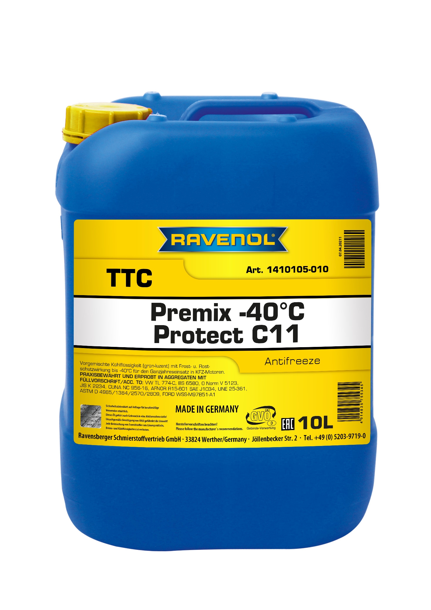 RAVENOL TTC Premix -40°C Protect C11 | RAVENOL